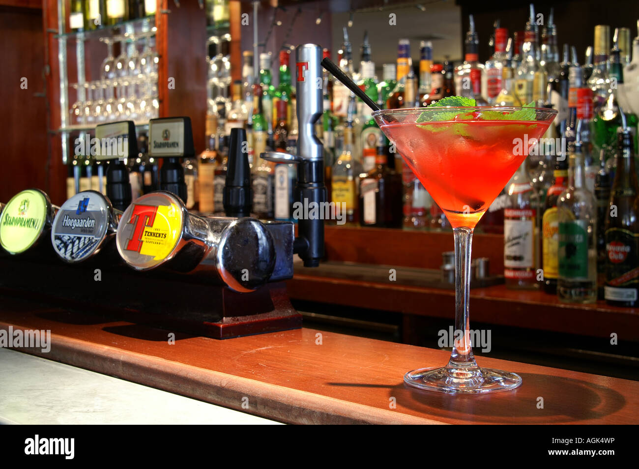 Cocktail on Bar Stock Photo - Alamy