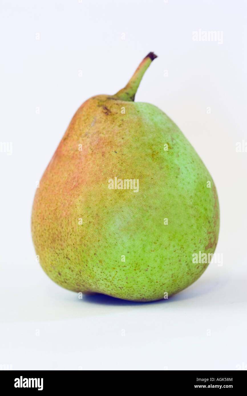 A ripe pear on white background Stock Photo - Alamy