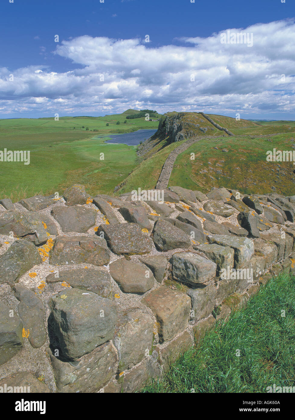 Steel Rigg Hadrian's Wall Northumberland Stock Photo - Alamy