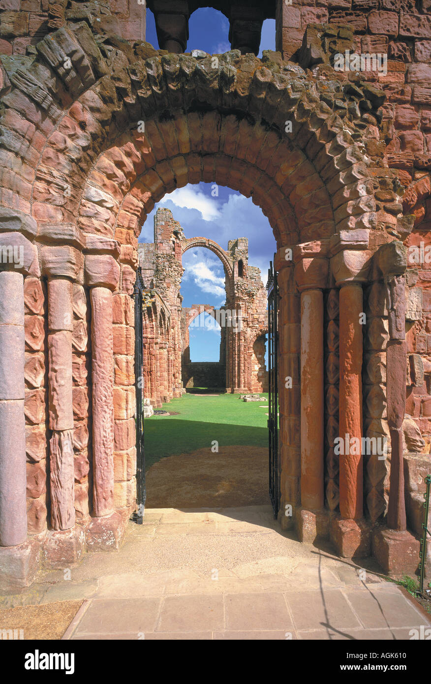 Lindisfarne Priory Holy Island Northumberland Stock Photo - Alamy