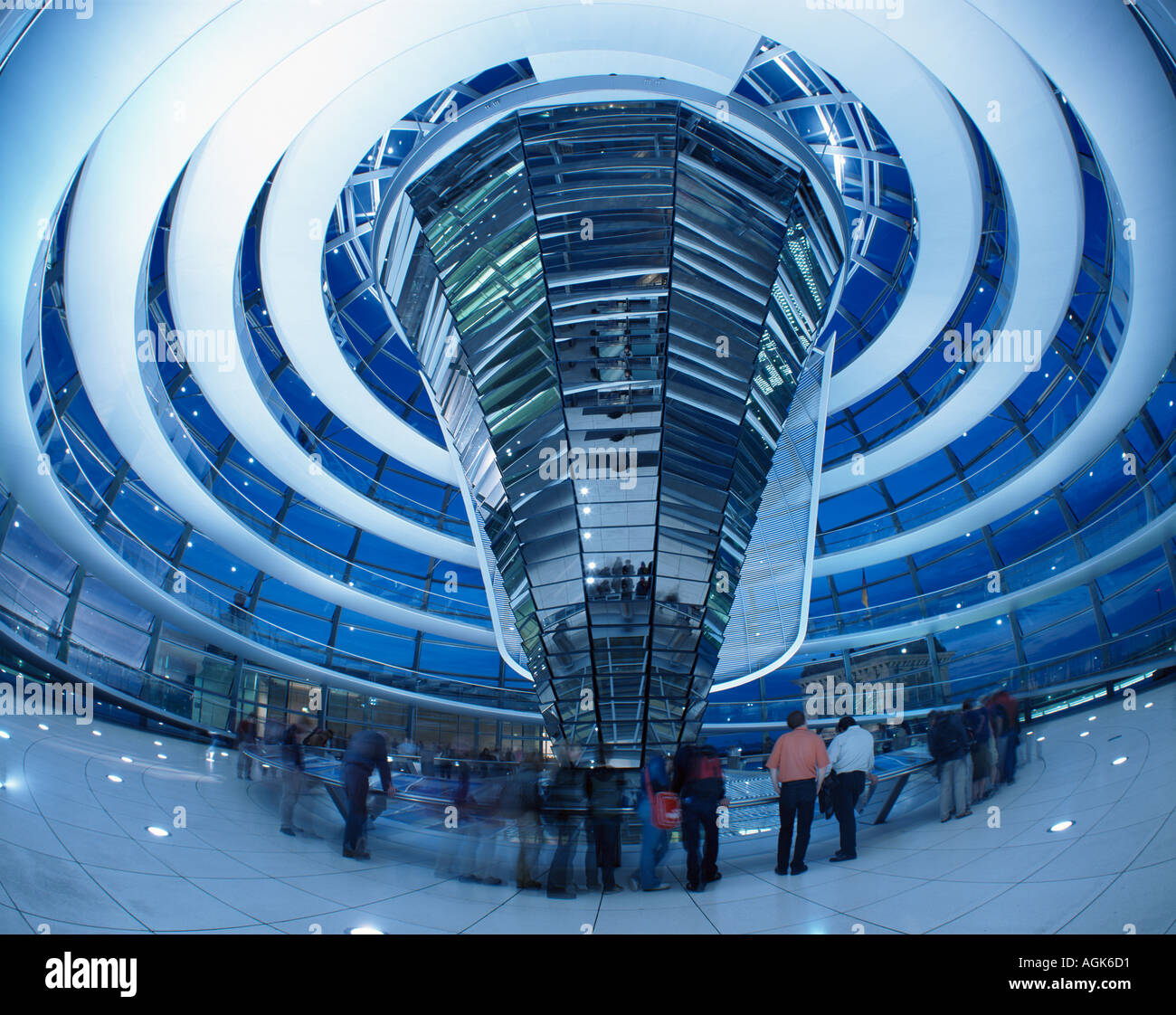 Interior of the Reichstag dome parliament building Berlin Germany ...