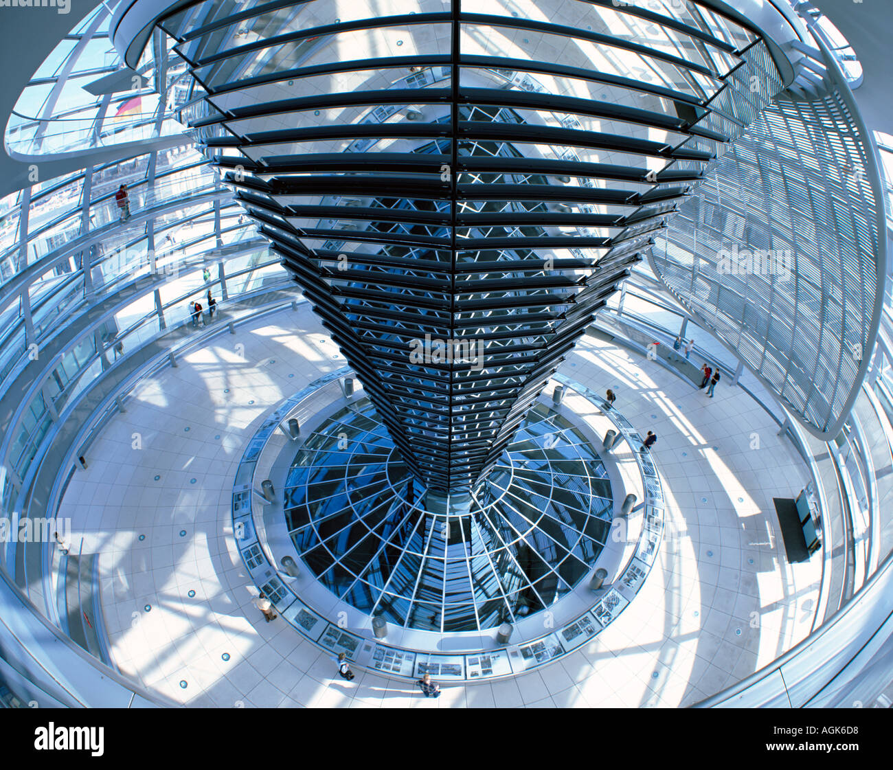 Interior of the Reichstag dome parliament building Berlin Germany Stock ...