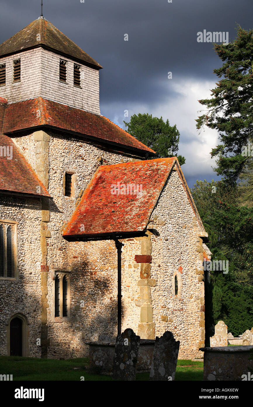 St Mary's Church Breamore Hampshire England Stock Photo - Alamy