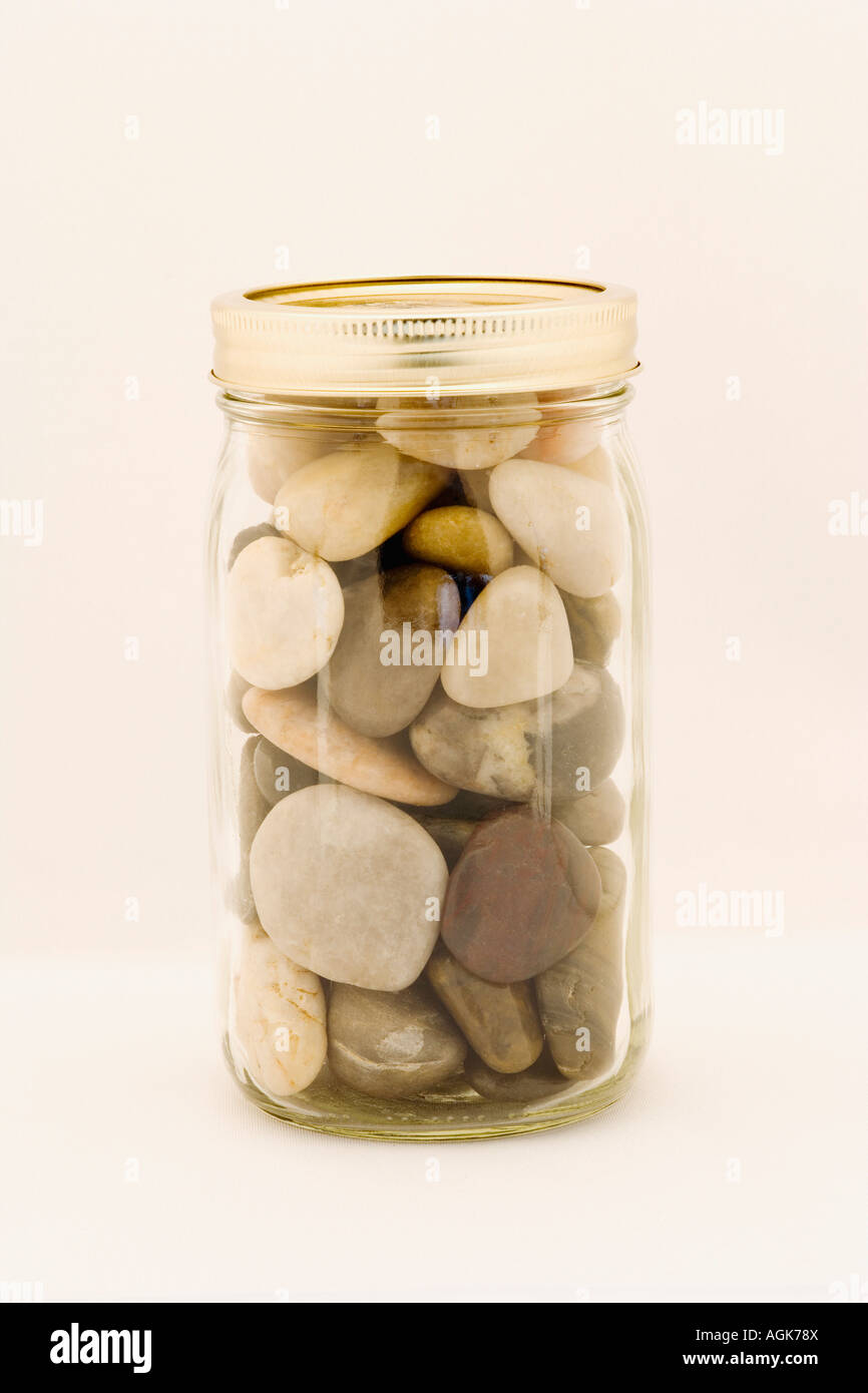 Rocks in a jar Stock Photo - Alamy