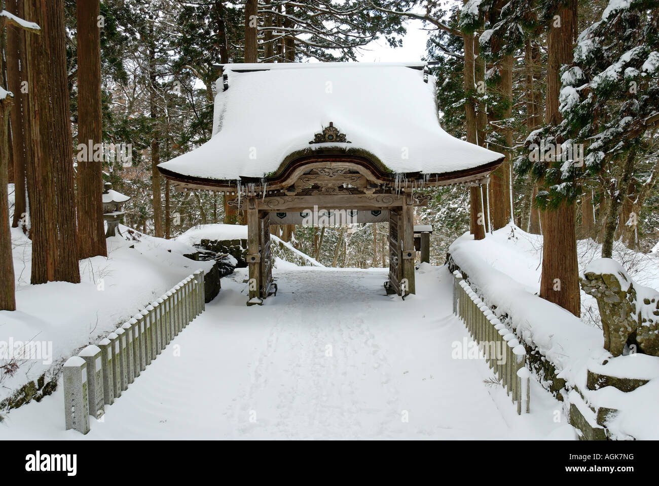 Torii gate in the snow Stock Photo - Alamy