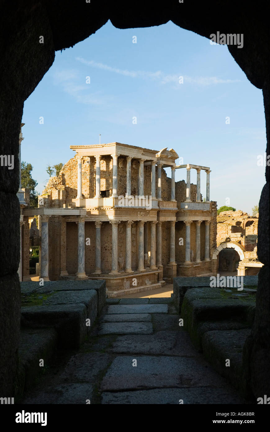 Roman Theatre at Merida, Spain Stock Photo - Alamy
