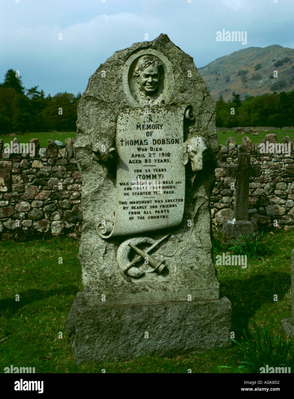 Thomas Dobson's grave, Boot village, Esk Dale, Lake District National ...