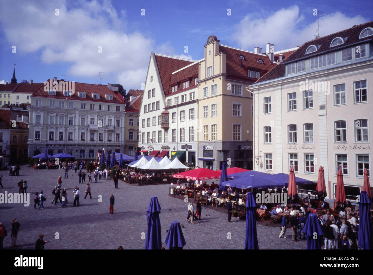 The Main Square in the centre of Tallin Estonia Stock Photo - Alamy
