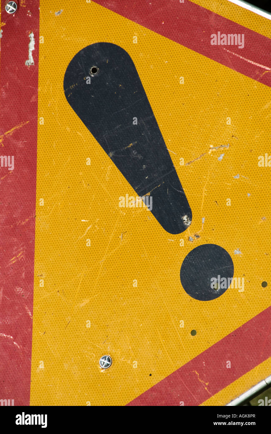 Exclamation mark road sign hi-res stock photography and images - Alamy