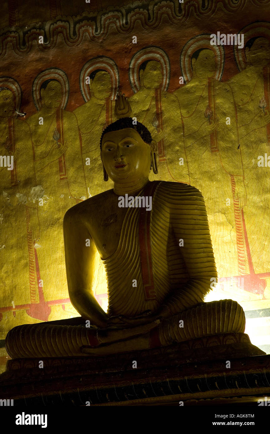 Sculptur of boudha in the cave of Dambula who are classed humanity ...