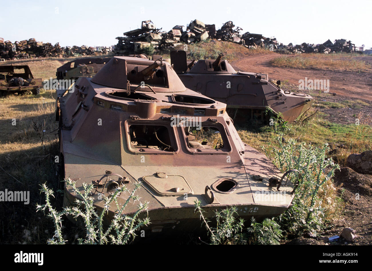 Rusting Tank in the Tank Cemetery Asmara Eritrea Stock Photo - Alamy