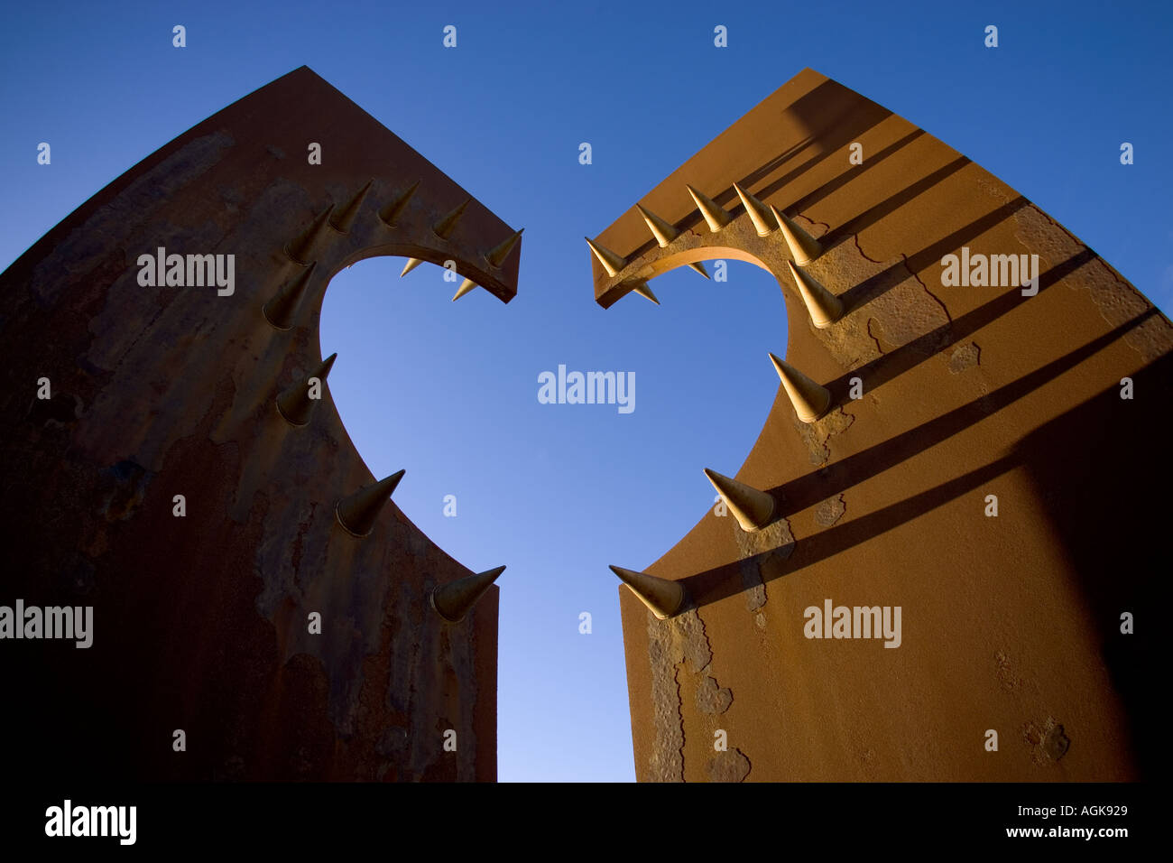 Spikey heart sculpture Stock Photo - Alamy
