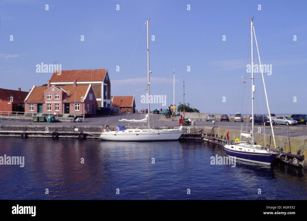 The harbour at Svaneke Bornholm Island Denmark Stock Photo - Alamy