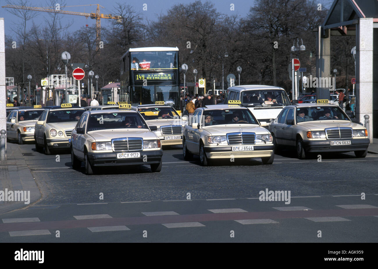 taxis in Berlin Stock Photo - Alamy