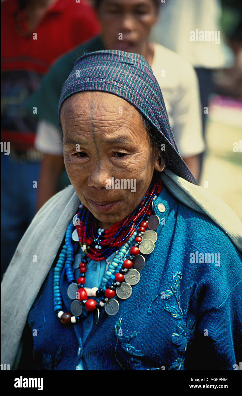 Colorful tribal woman from one of the tribes in Arunachel Pradesh in ...