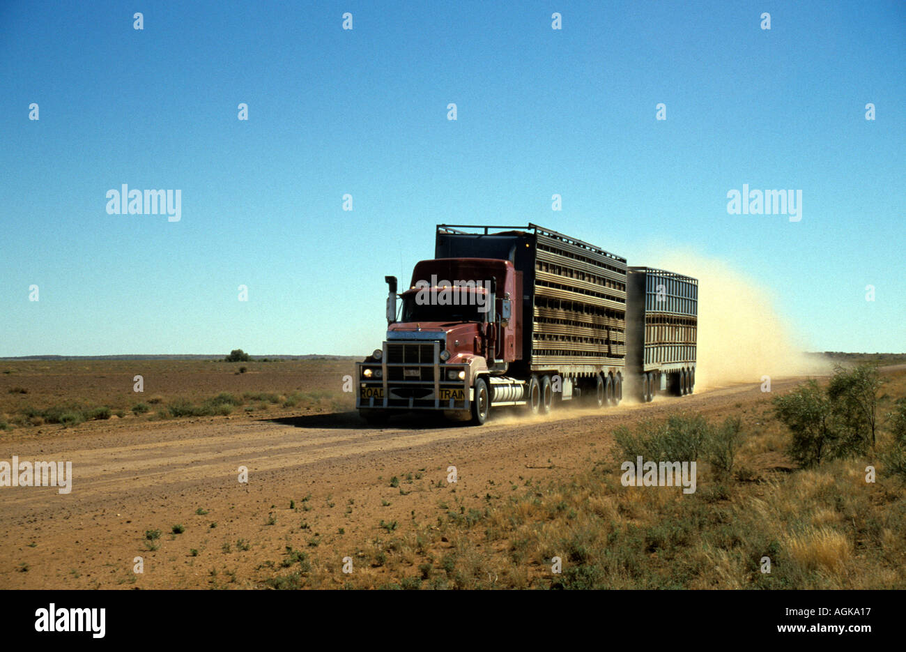RoadTrain on the Birdsville Track in Outback Australia Stock Photo - Alamy