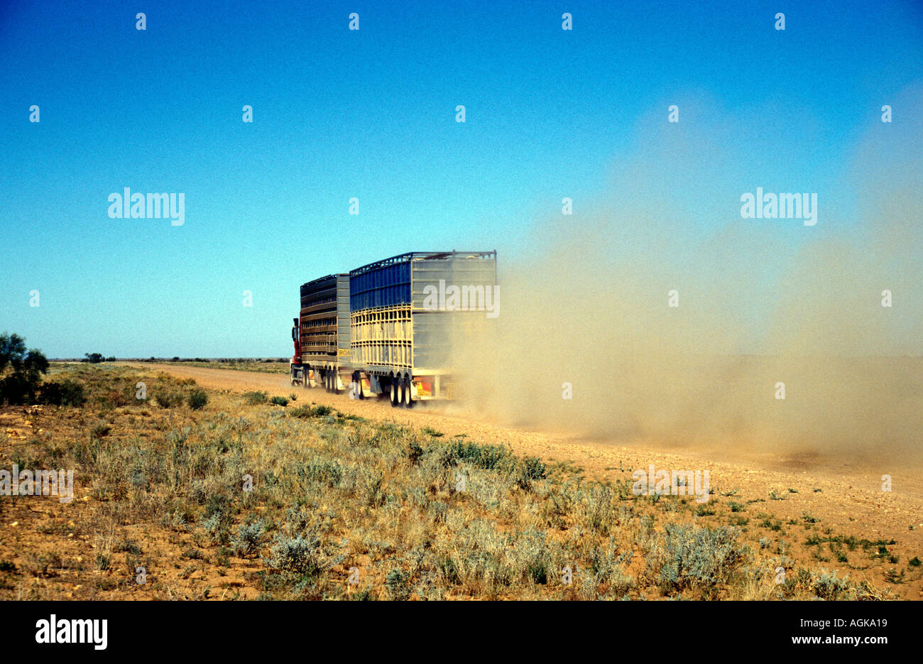 RoadTrain on the Birdsville Track in Outback Australia Stock Photo - Alamy