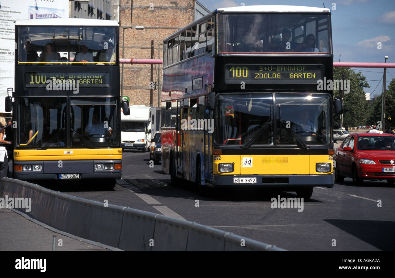 two city buses in Berlin Stock Photo - Alamy