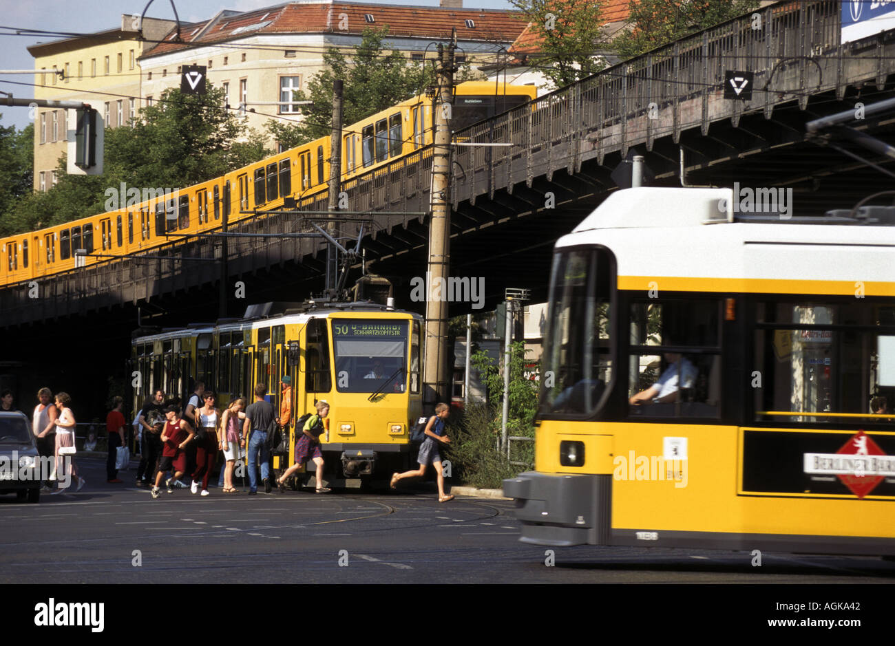 streetcars in Berlin Stock Photo - Alamy