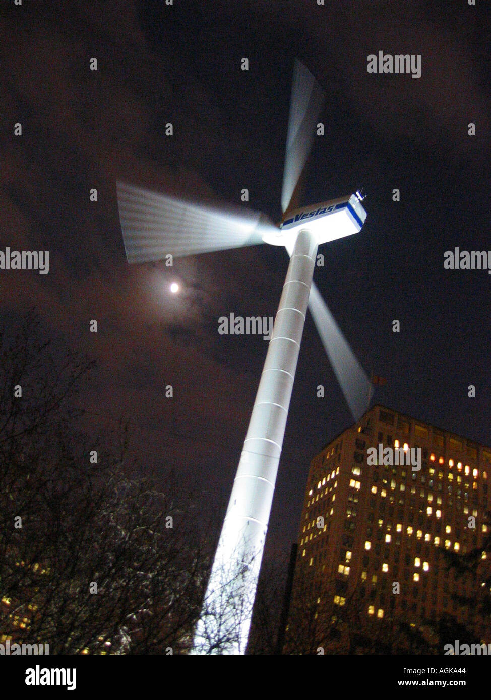 Wind turbine at night hi-res stock photography and images - Alamy