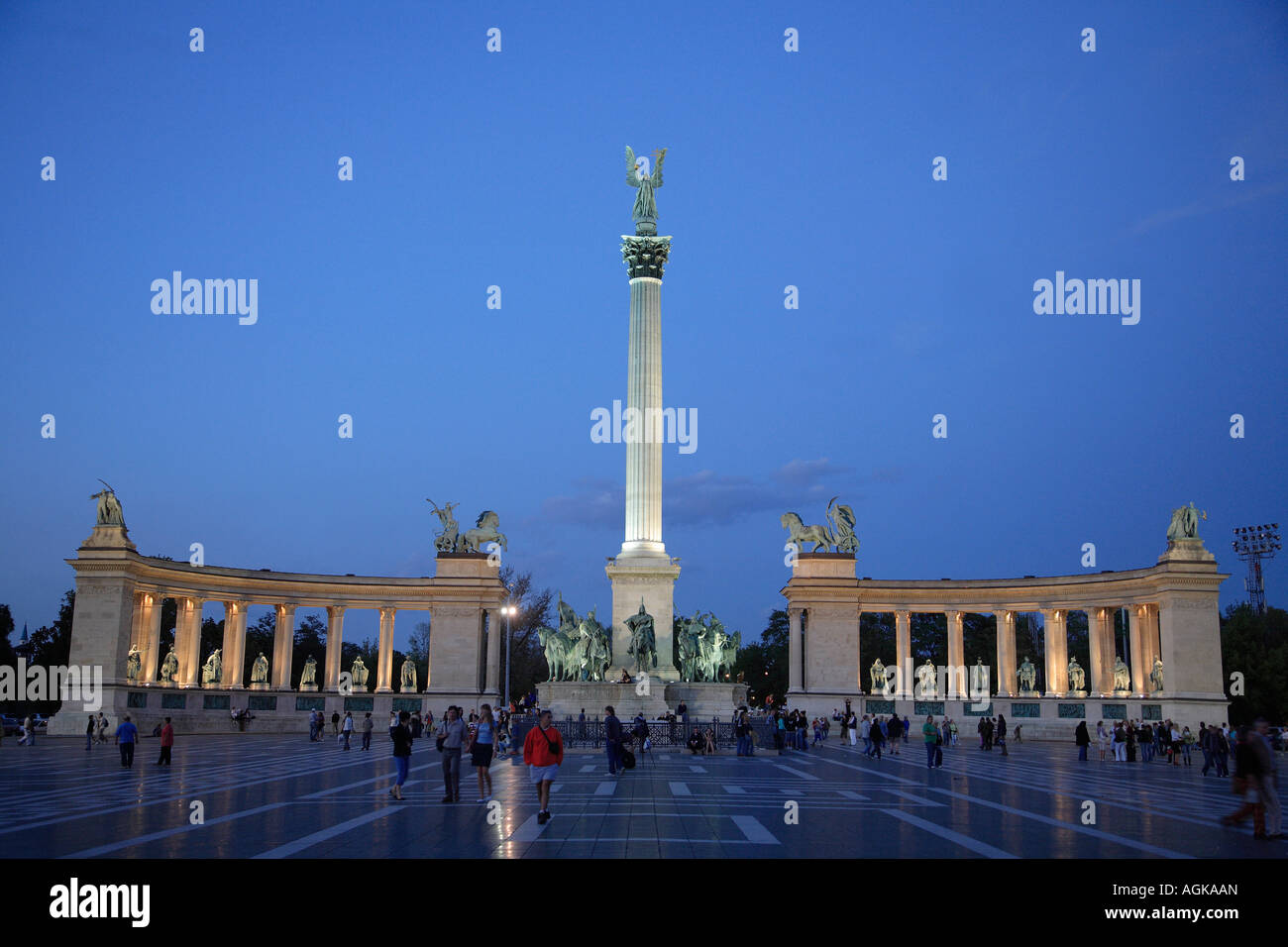 Hungary Budapest Millenary Monument Stock Photo - Alamy