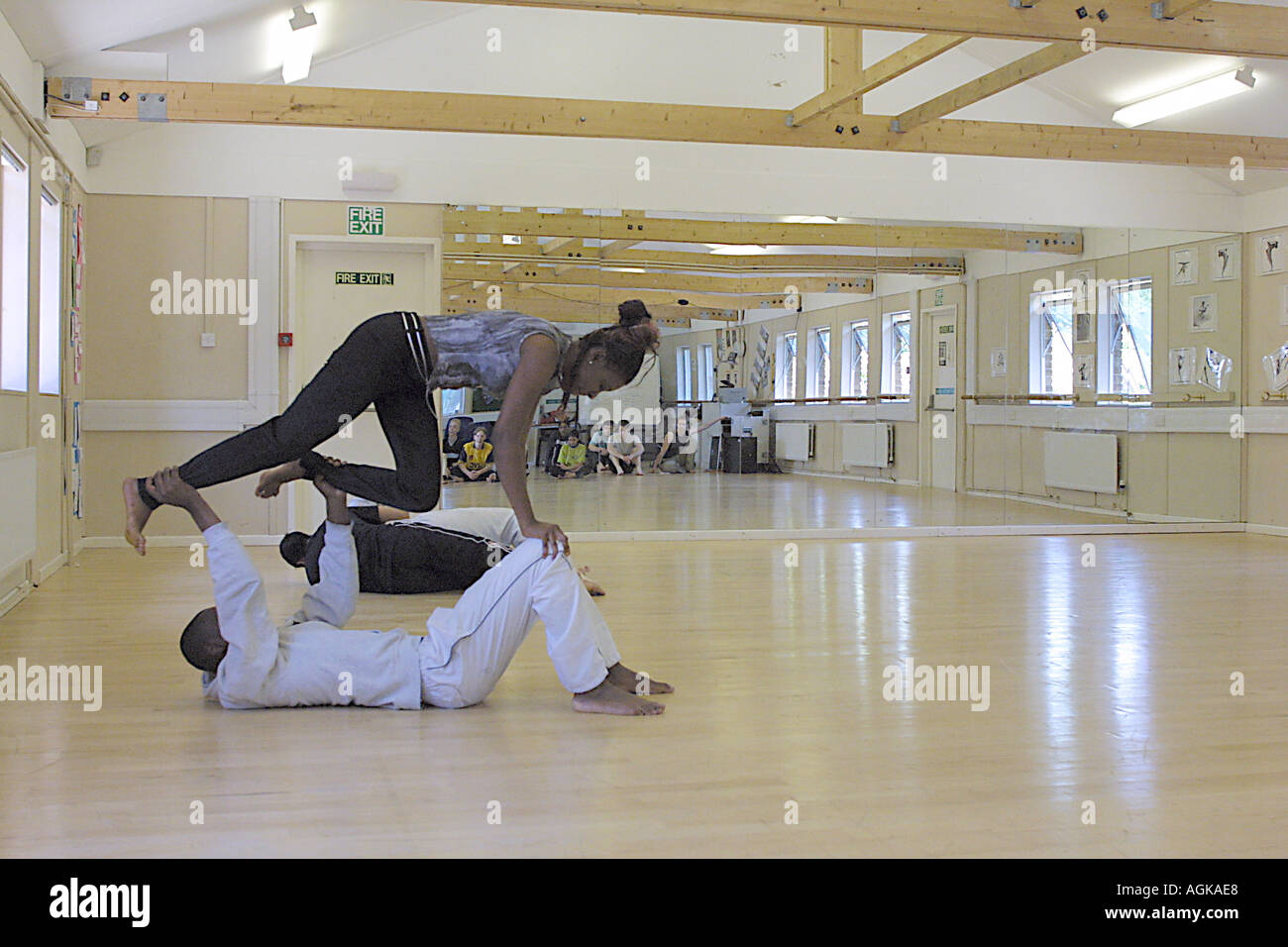 Sixth form college students in dance class Stock Photo - Alamy