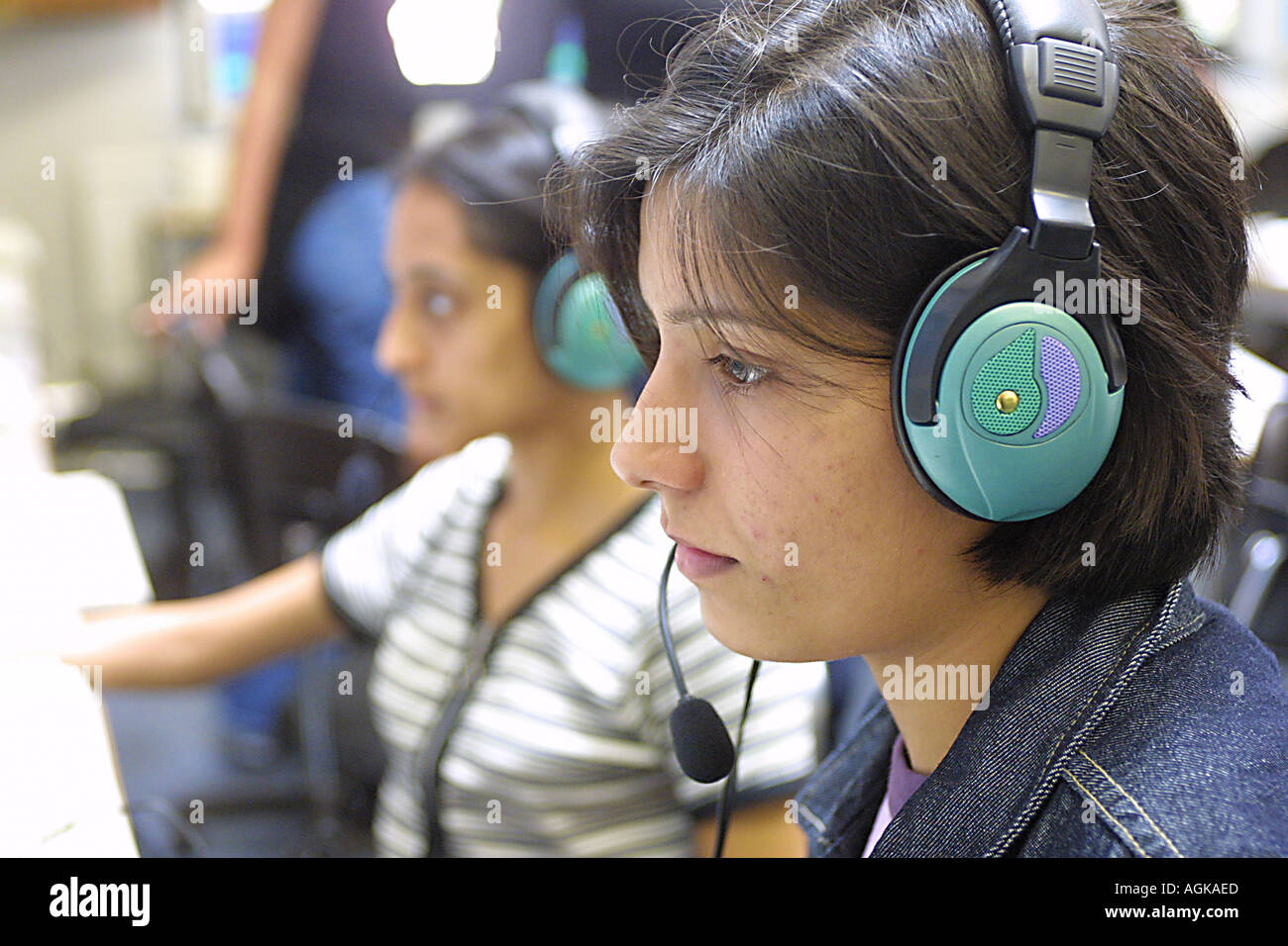 Language lab headphones hi-res stock photography and images - Alamy