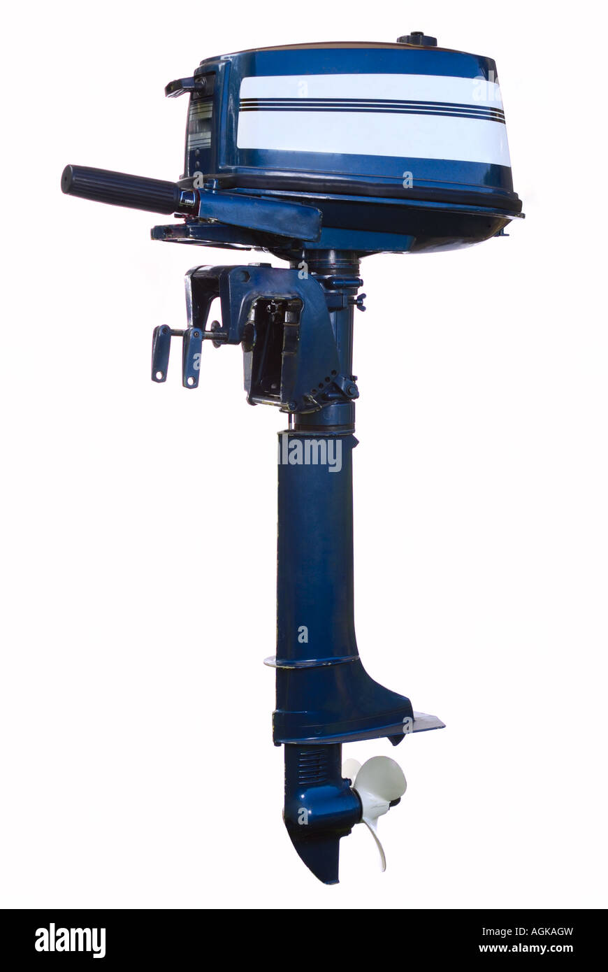 A small outboard motor, isolated on white Stock Photo - Alamy