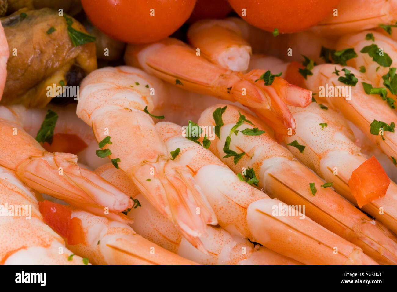 Cooked prawns prepared for serving Stock Photo - Alamy