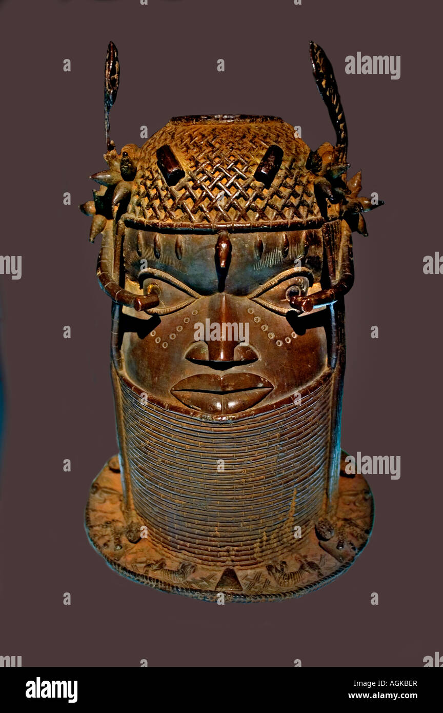 Head King Oba Nigeria Kingdom Benin 1900 AC Africa Museum Stock Photo ...