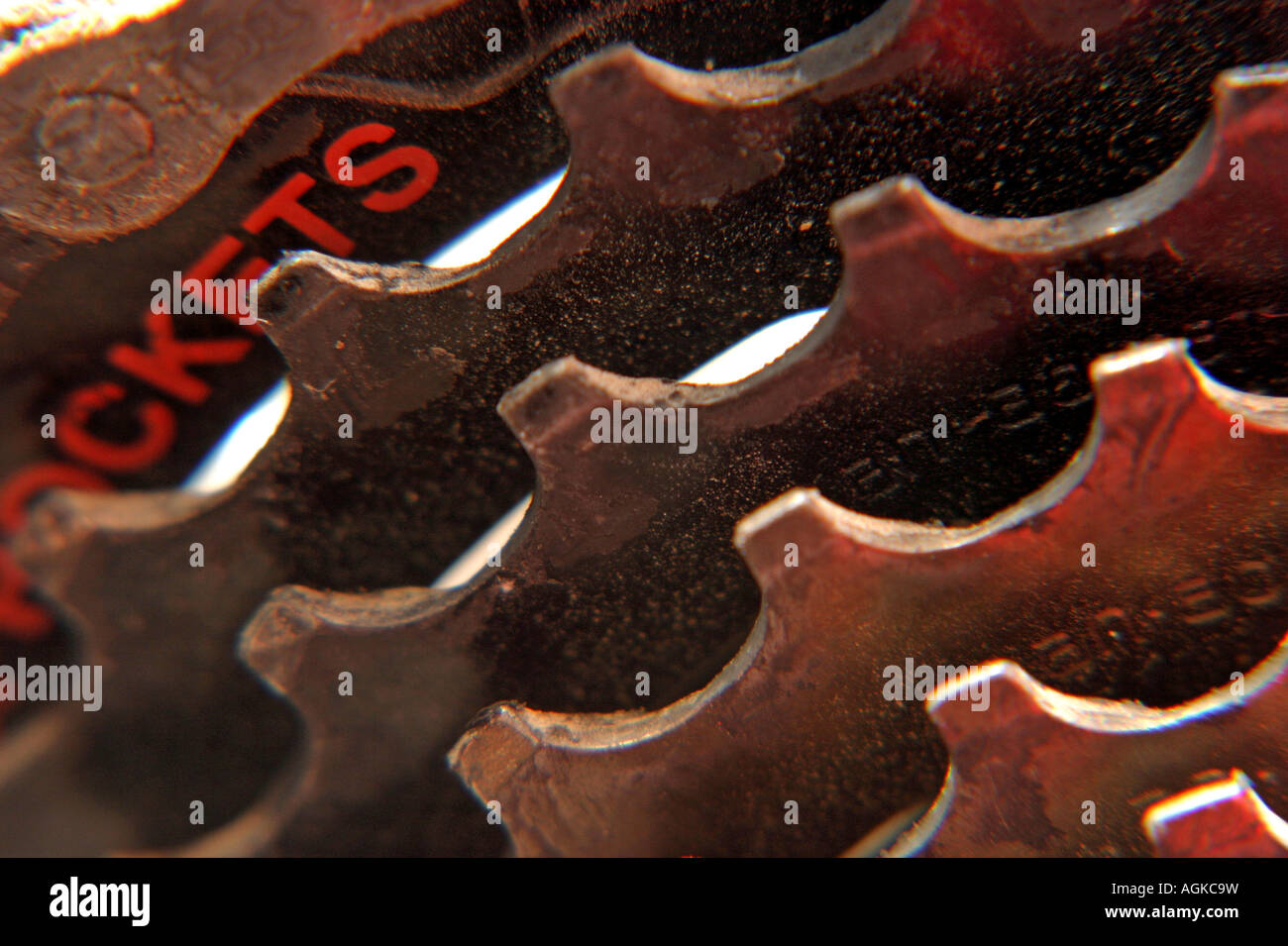 Close up of bicycle parts the back cog wheel Stock Photo - Alamy
