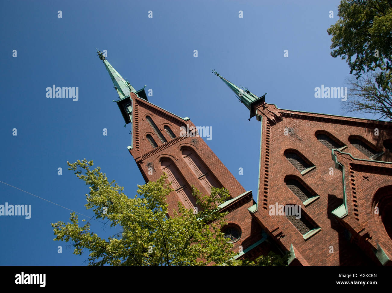 Europe, Finland, Helsinki. View of The German Church, completed in 1864 ...