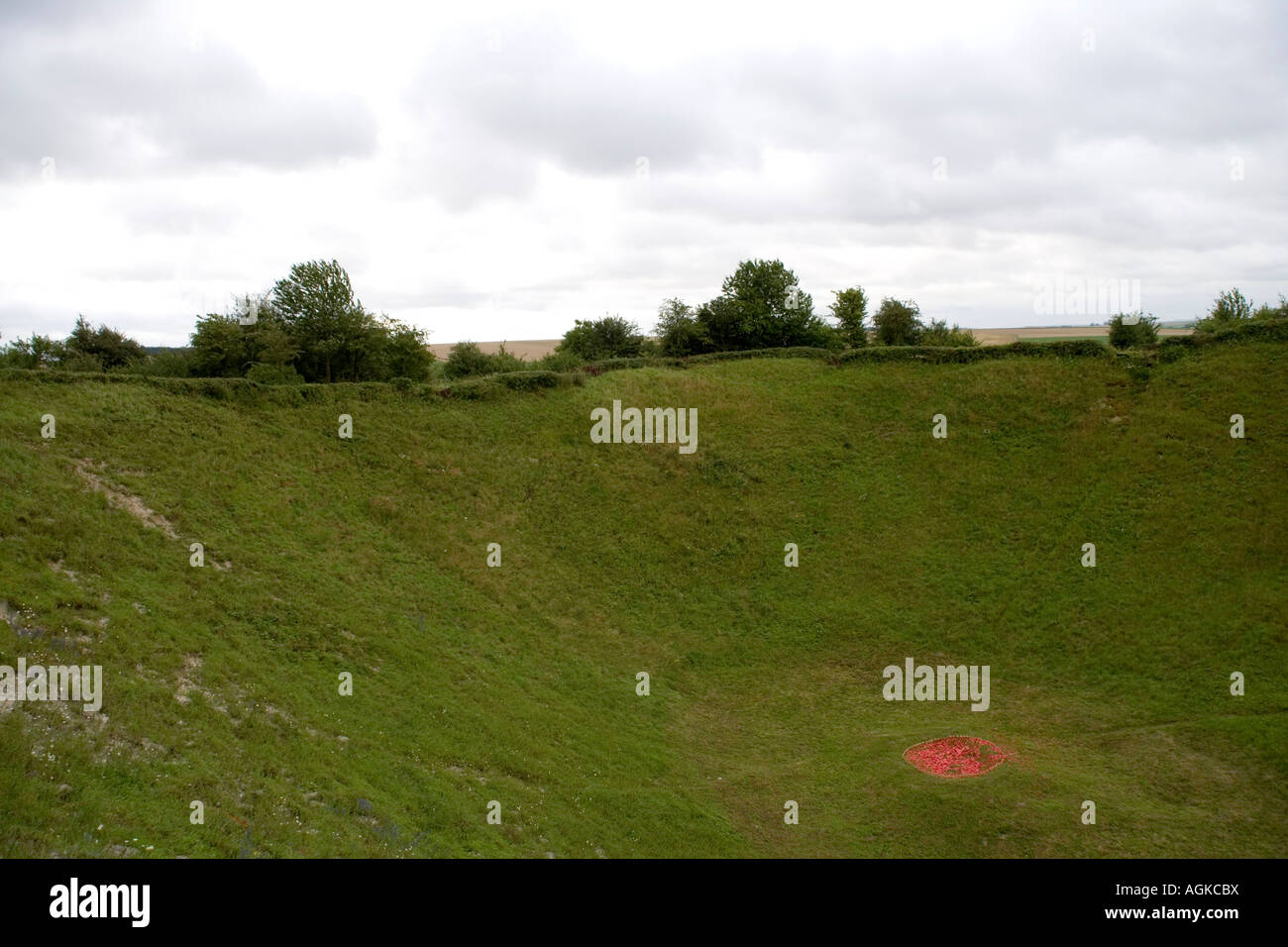 Lochnagar Crater the site of a mine exploded by the British on 1st July ...