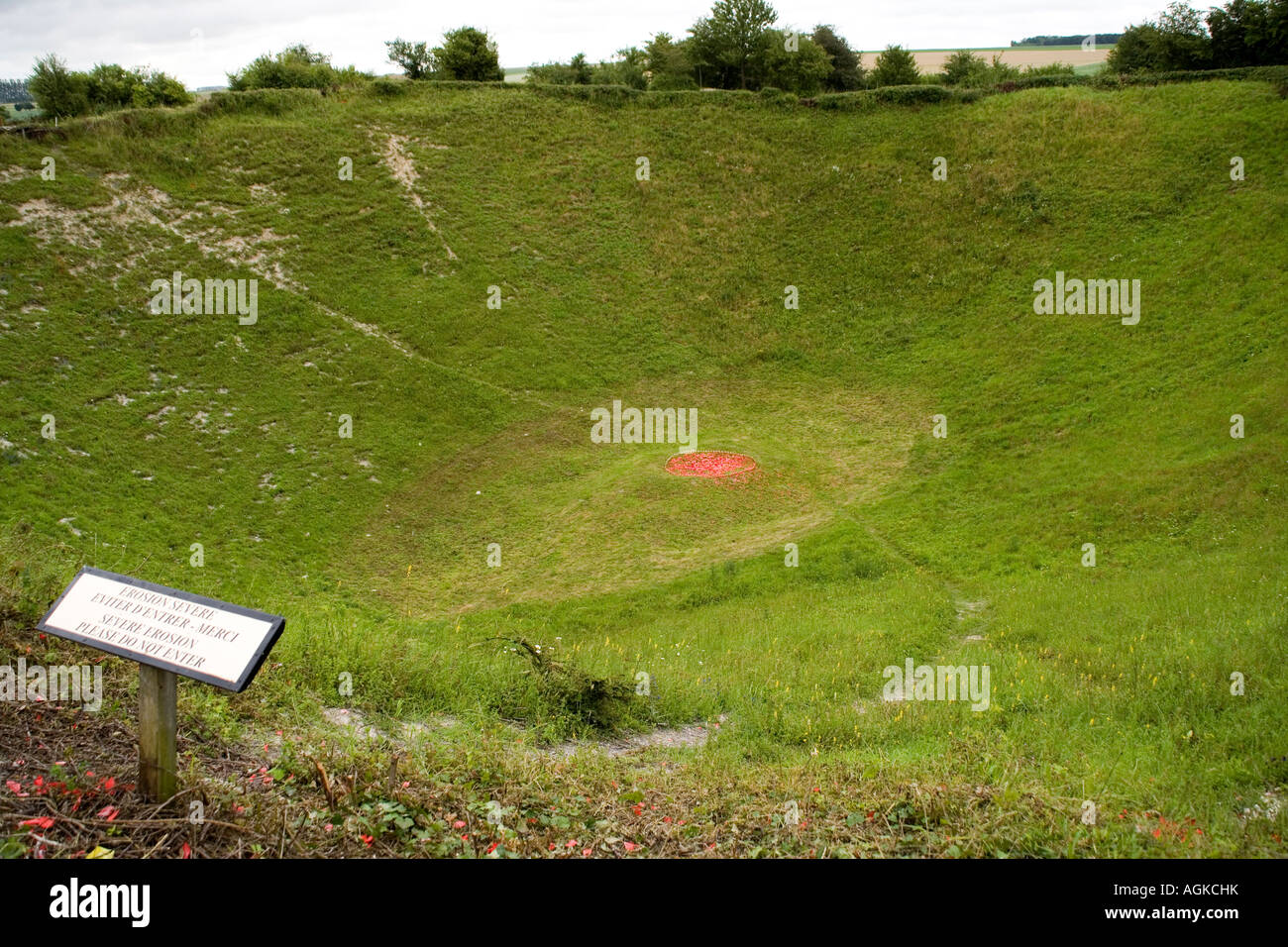 Lochnagar Crater the site of a mine exploded by the British on 1st July ...