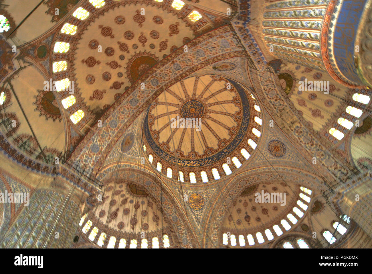 Blue Mosque ceiling detail, Istanbul Stock Photo - Alamy