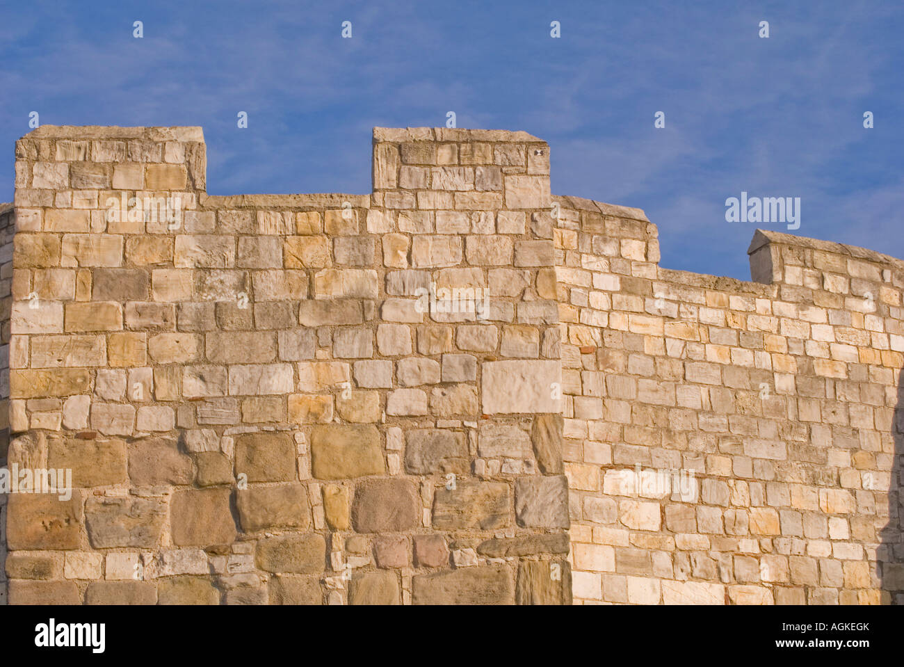 boundary roman wall in york Stock Photo - Alamy