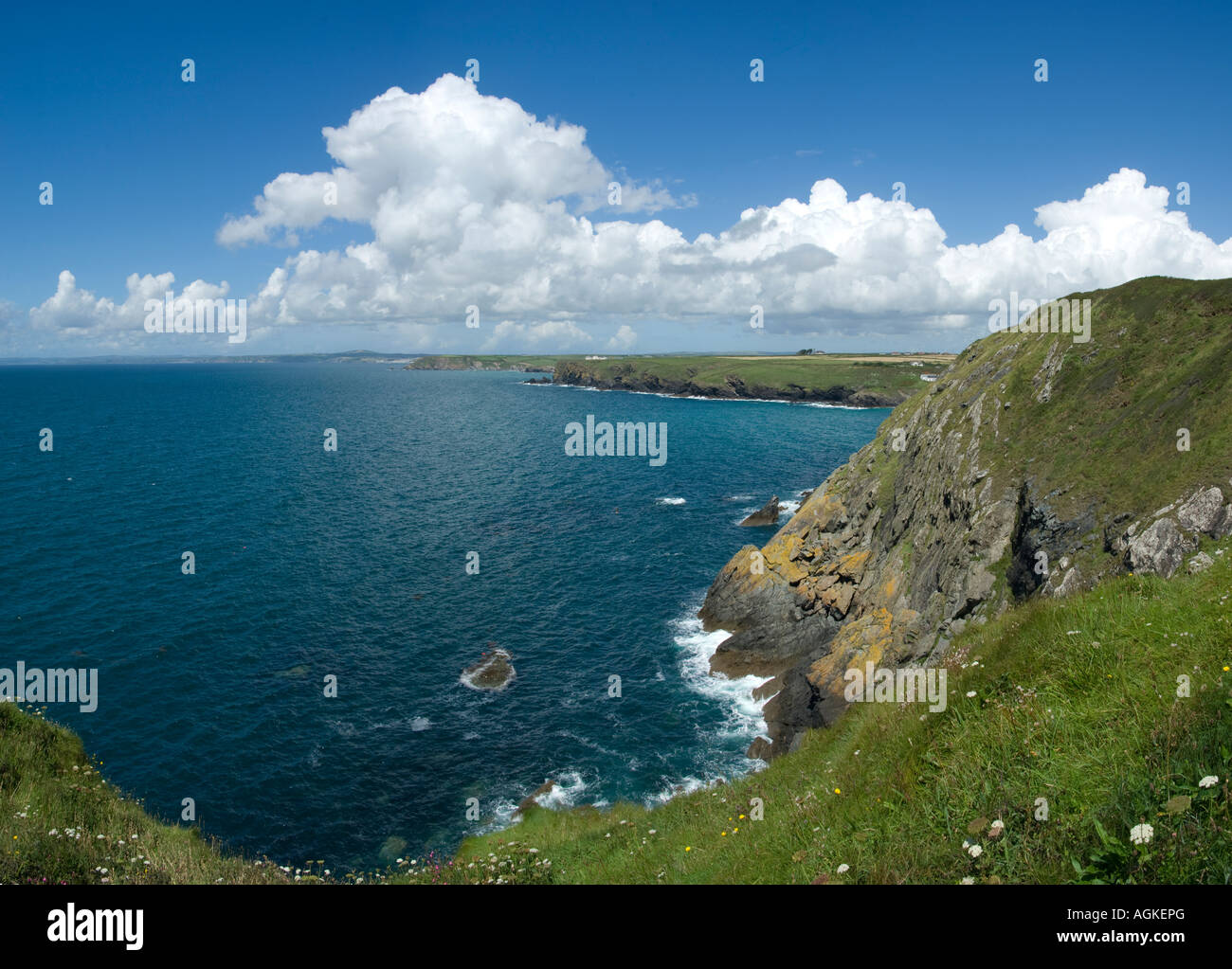 mullion cove cornish coast cornwall england uk Stock Photo - Alamy