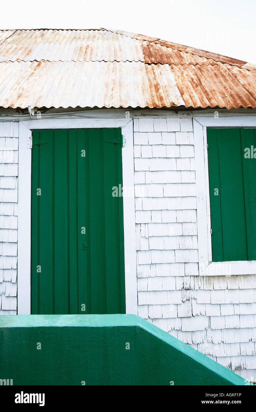 Low angle view of a closed door of a house Stock Photo - Alamy