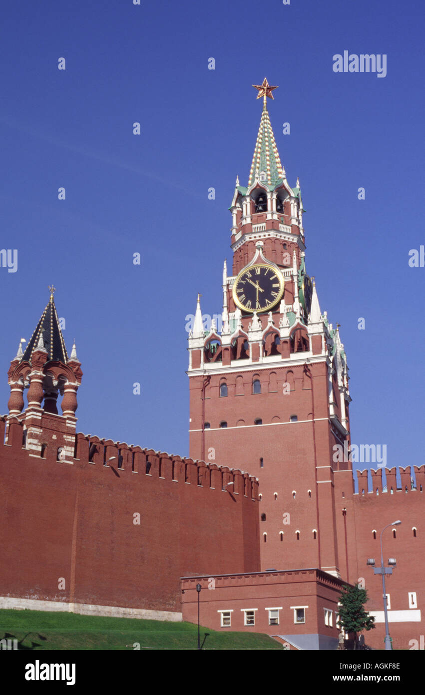The Kremlin Clock Tower Stock Photo - Alamy