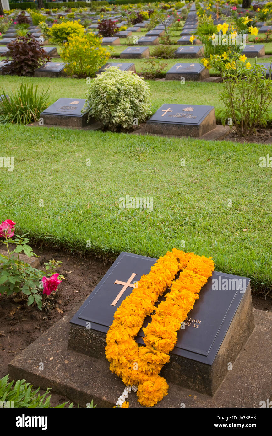 Don-Rak or Kanchanaburi Allied War Cemetery; POW graves, World War II ...
