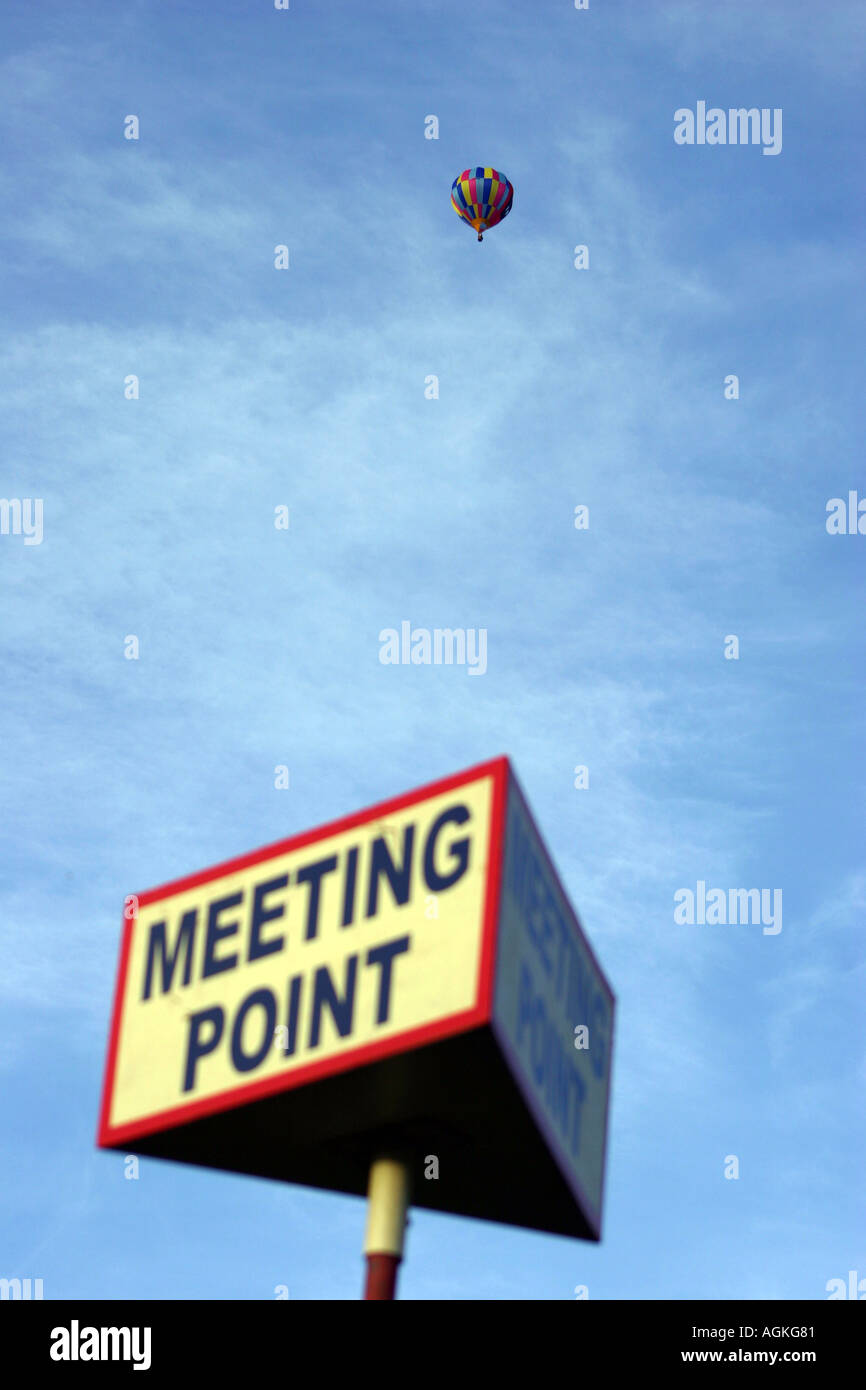 meeting point sign Stock Photo - Alamy