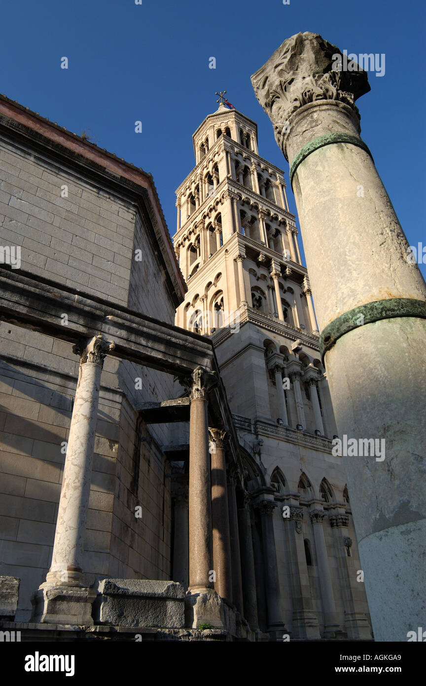 Cathedral of St Dominus and Roman remains Split Croatia Stock Photo - Alamy