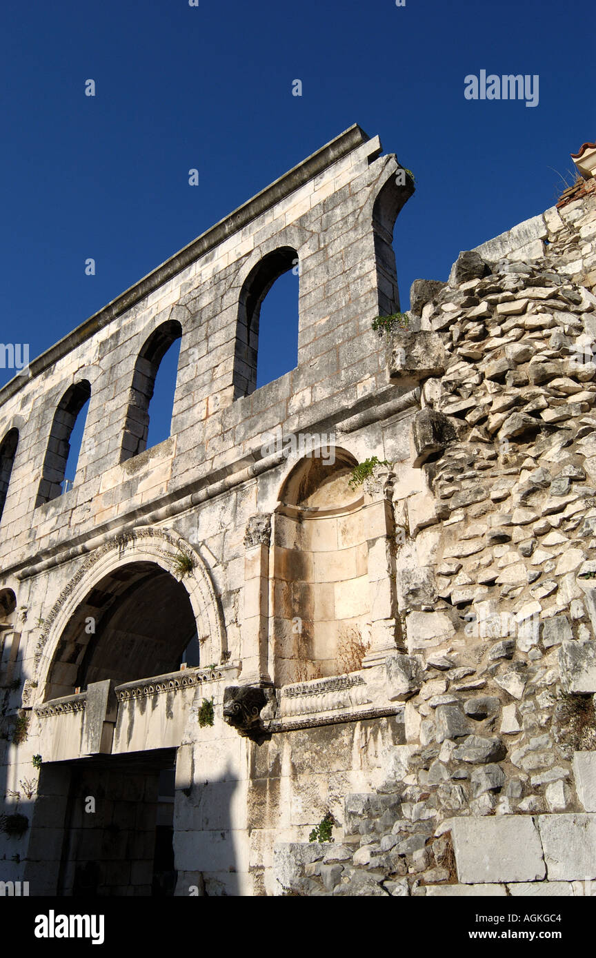 Diocletian's Palace remains at Silver Gate Split Croatia Stock Photo ...