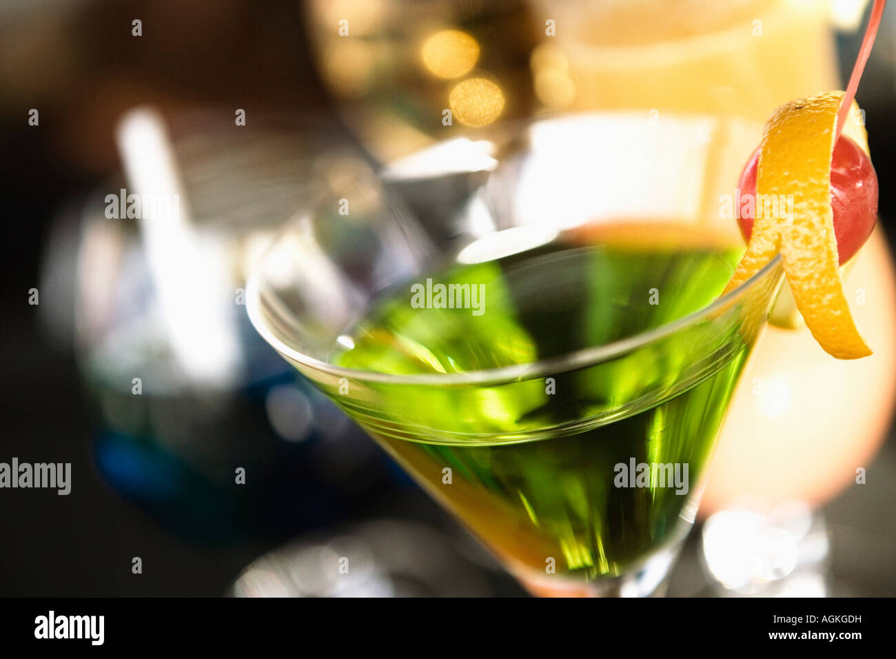 Close-up of a glass of cocktail Stock Photo - Alamy