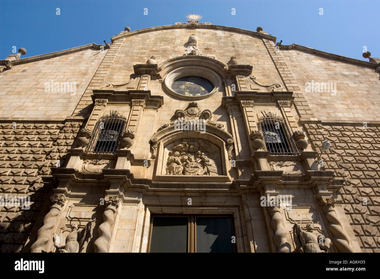 17th Century church Església de Betlem at La Rambla Barcelona Spain ...
