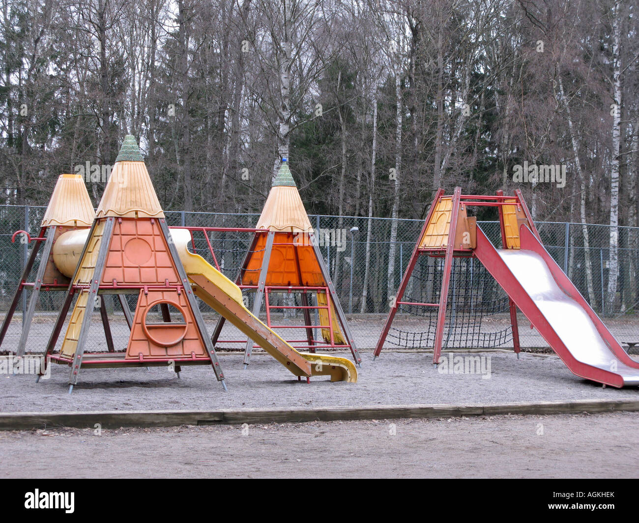 Playground in Sweden Stock Photo - Alamy