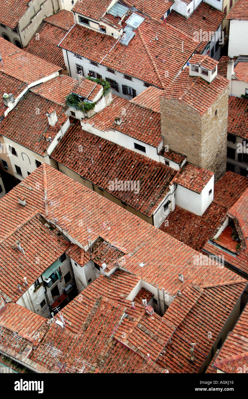 Traditional red rooftops Florence Italy Stock Photo - Alamy