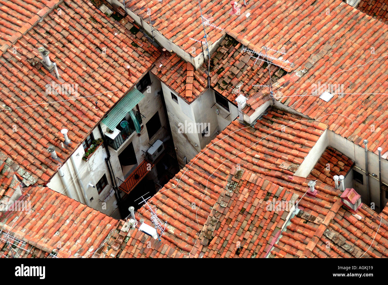 Traditional red rooftops Florence Italy Stock Photo - Alamy