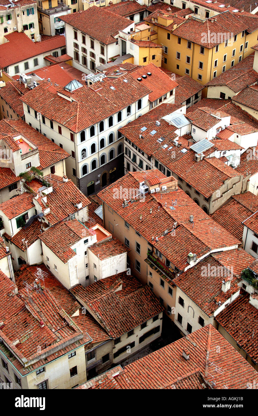 Terracotta rooftops of traditional florentine buildings florence hi-res ...