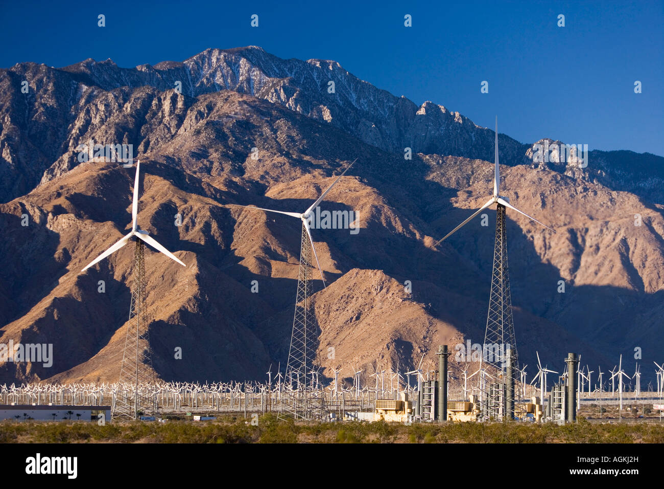 A wind farm in the San Gorgonio Mountain Pass in Palm Springs ...